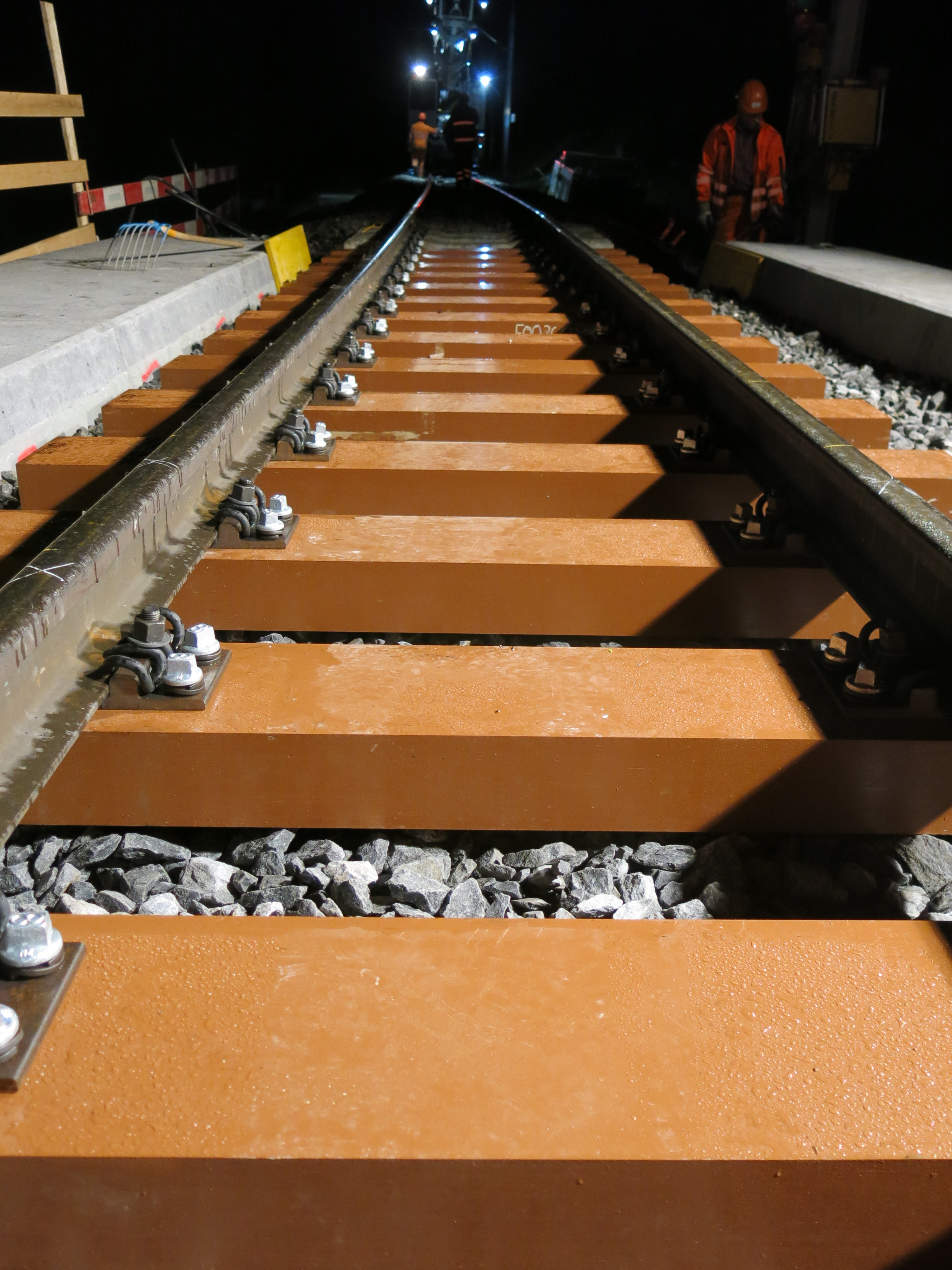 Flachschwellen, Tavanasa (Schweiz) - Sekisui-Eisenbahntechnologie